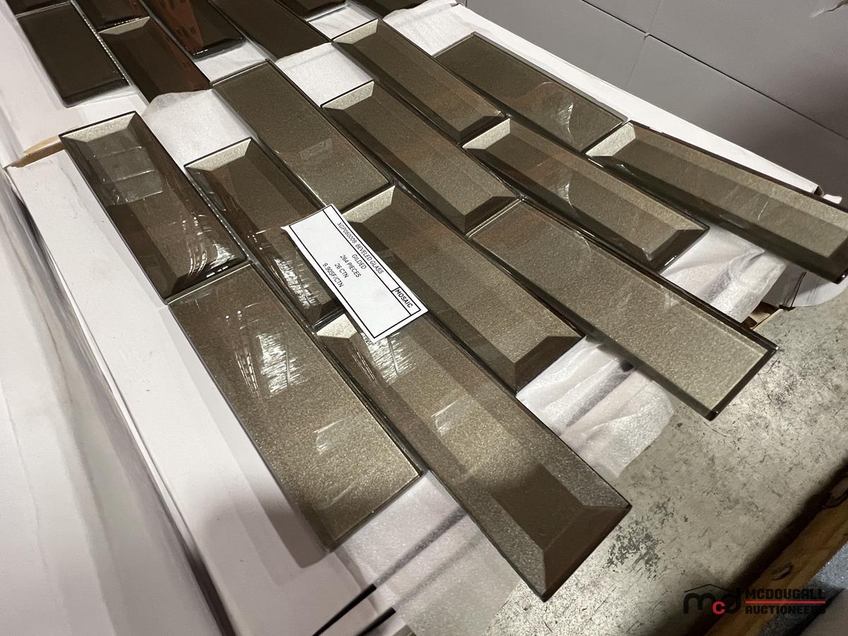 XGP080009 Beveled Glass Gilded Mosaic Tile