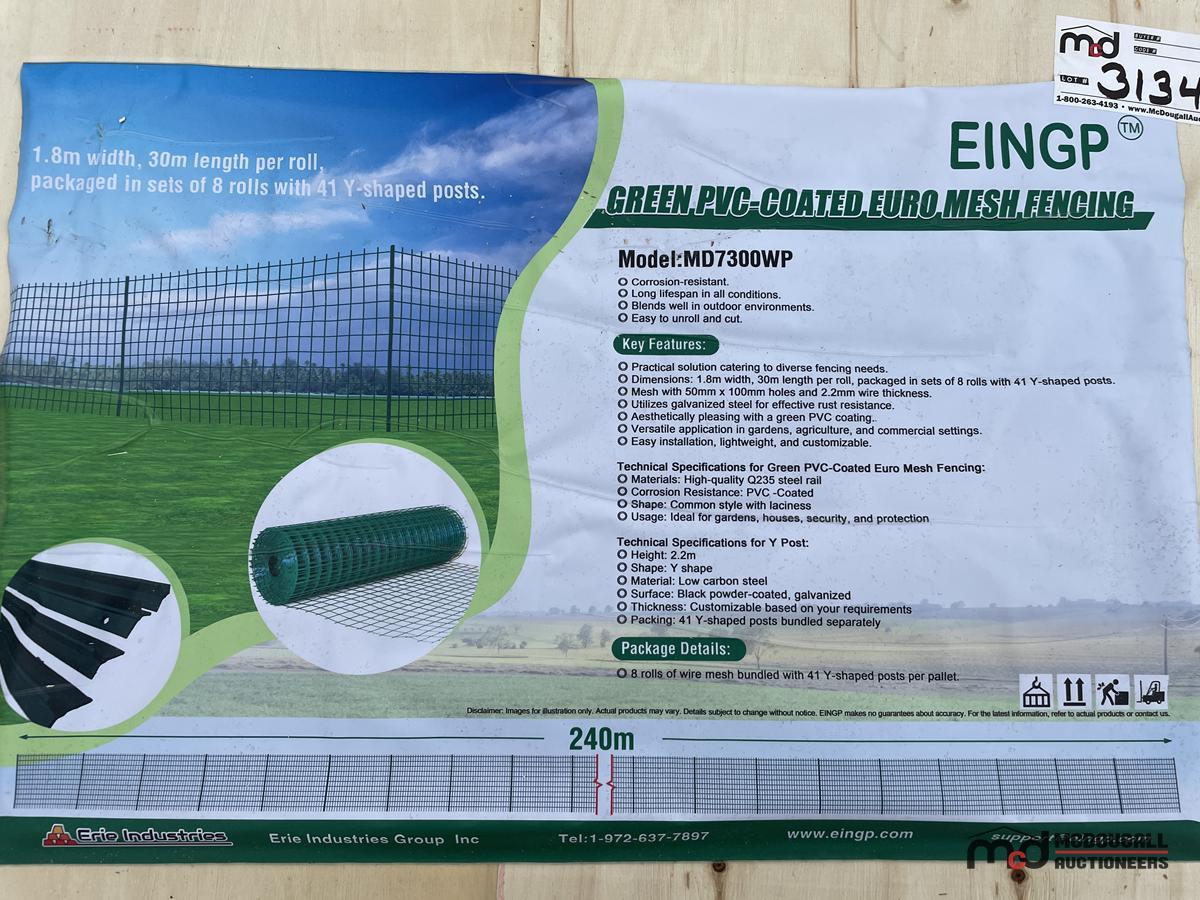 Green PVC Coated Euro Mesh Fencing