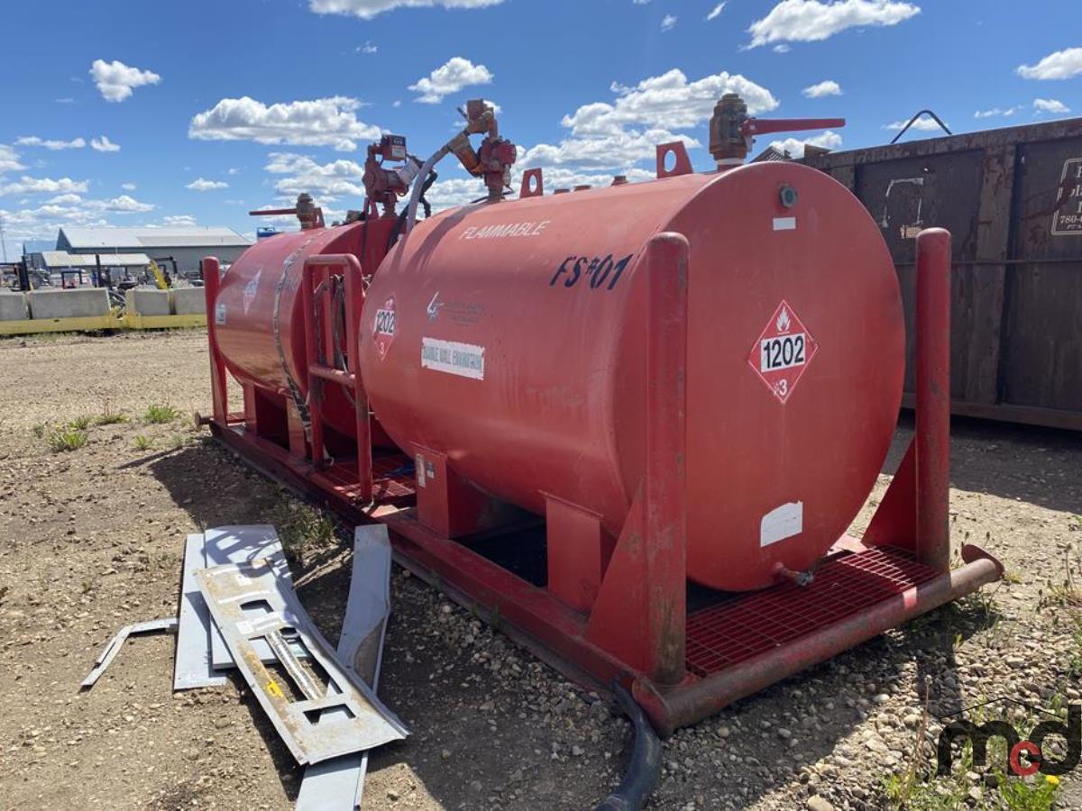 2006 and 2010 Skid Mounted 2,987L Westeel and Northern Steel Fuel Tanks ...