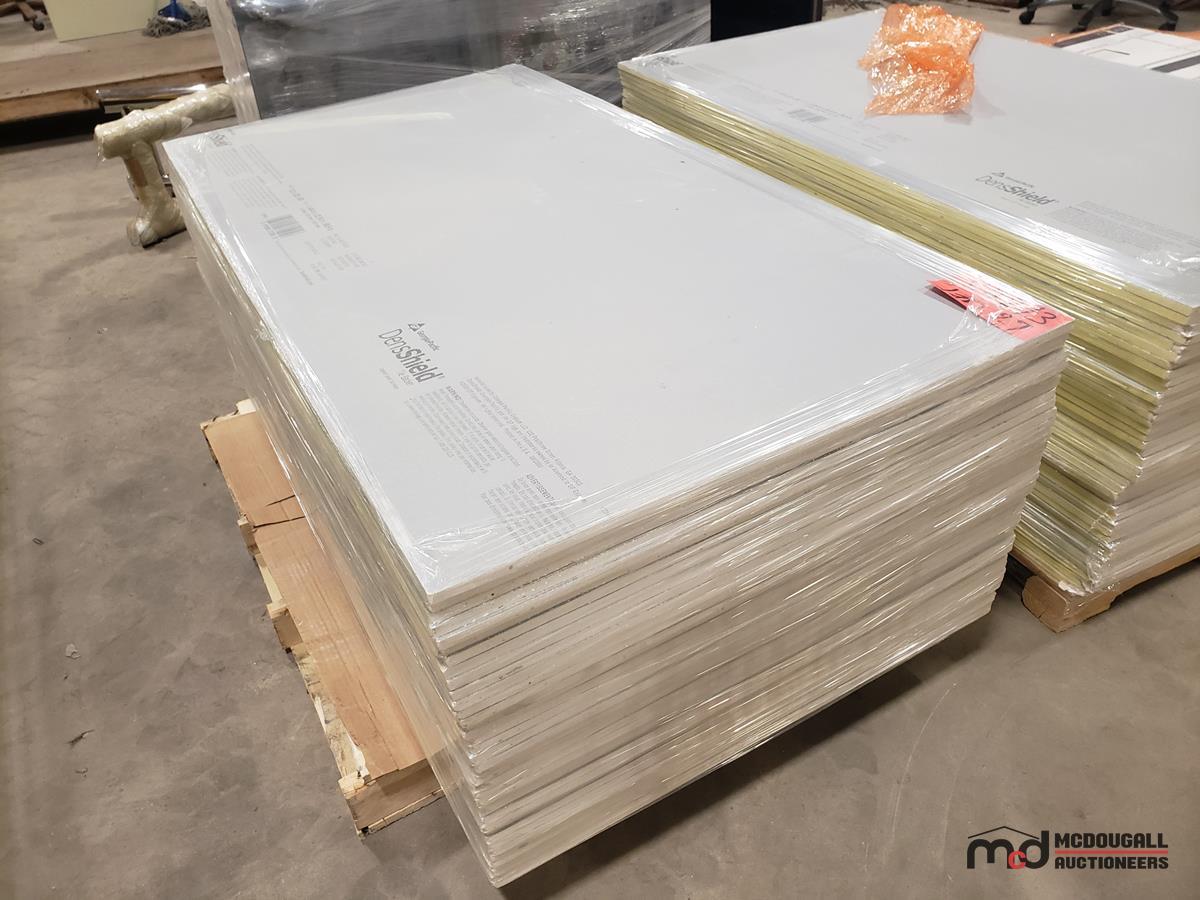 Stack of DensShield Tile Backer Boards (Approx. 38 Panels)