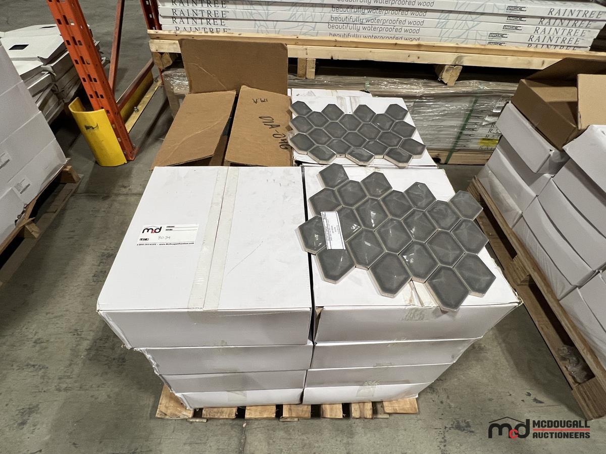 Geoscapes Diamondback Dark Grey Glossy Mosaic Tile