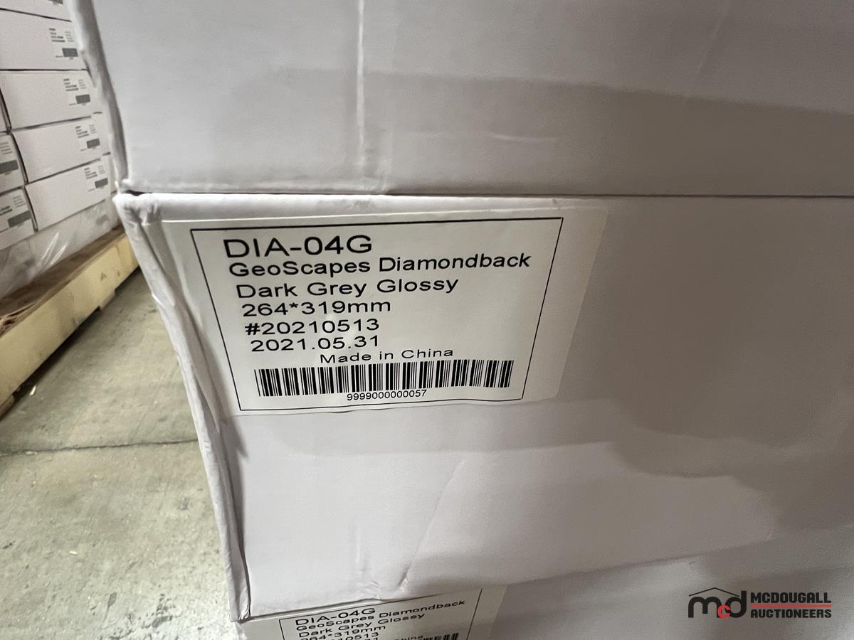 Geoscapes Diamondback Dark Grey Glossy Mosaic Tile