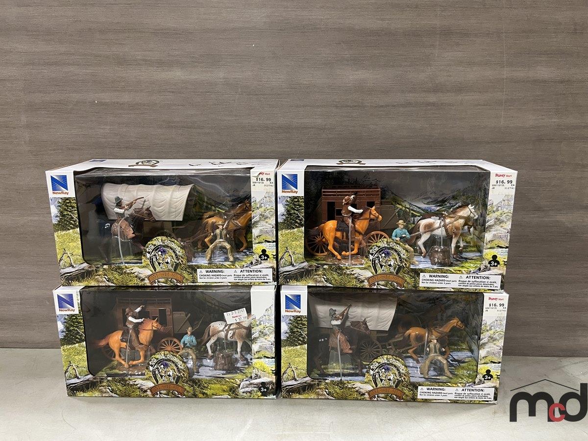 (4) New Ray Western Toy Sets