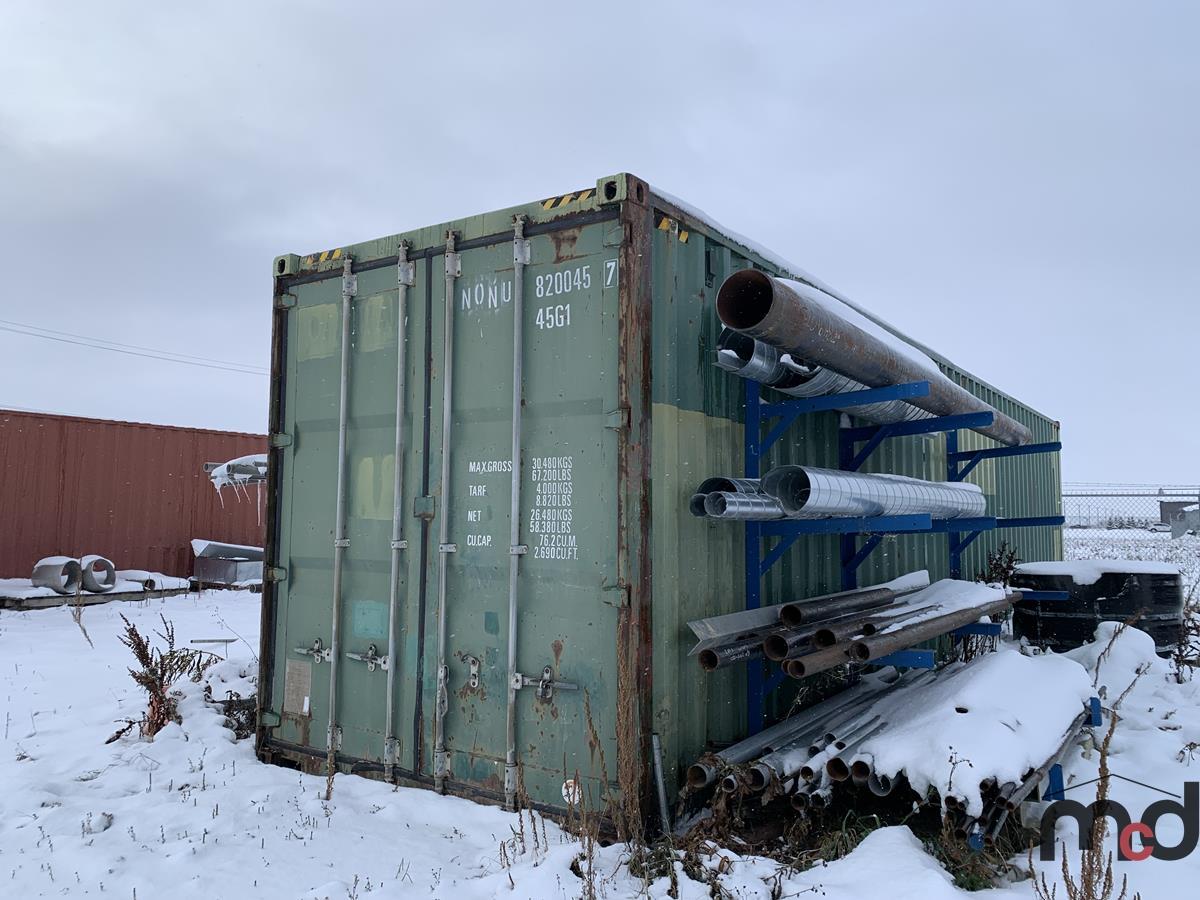 40' Sea Can Shipping Container w/ Wood Racking (Contents Not Included)