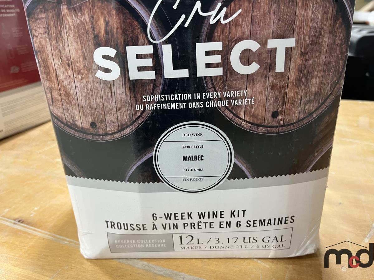 Unused CRU Select Malbec 6-Week Wine Kit - Must Take 2 Times The Bid Price