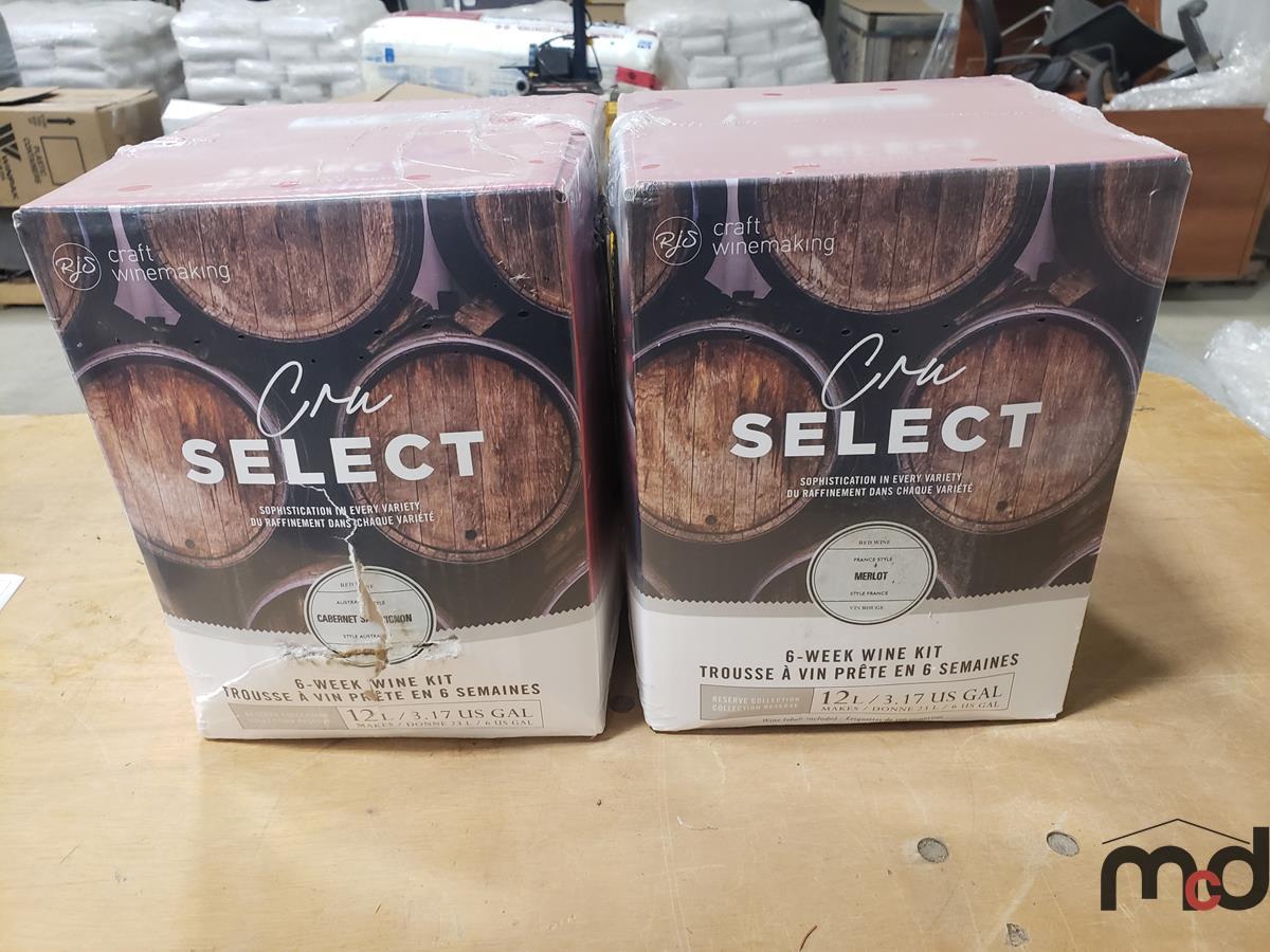 Unused (2) Cru-Select 6-Week Wine Kits