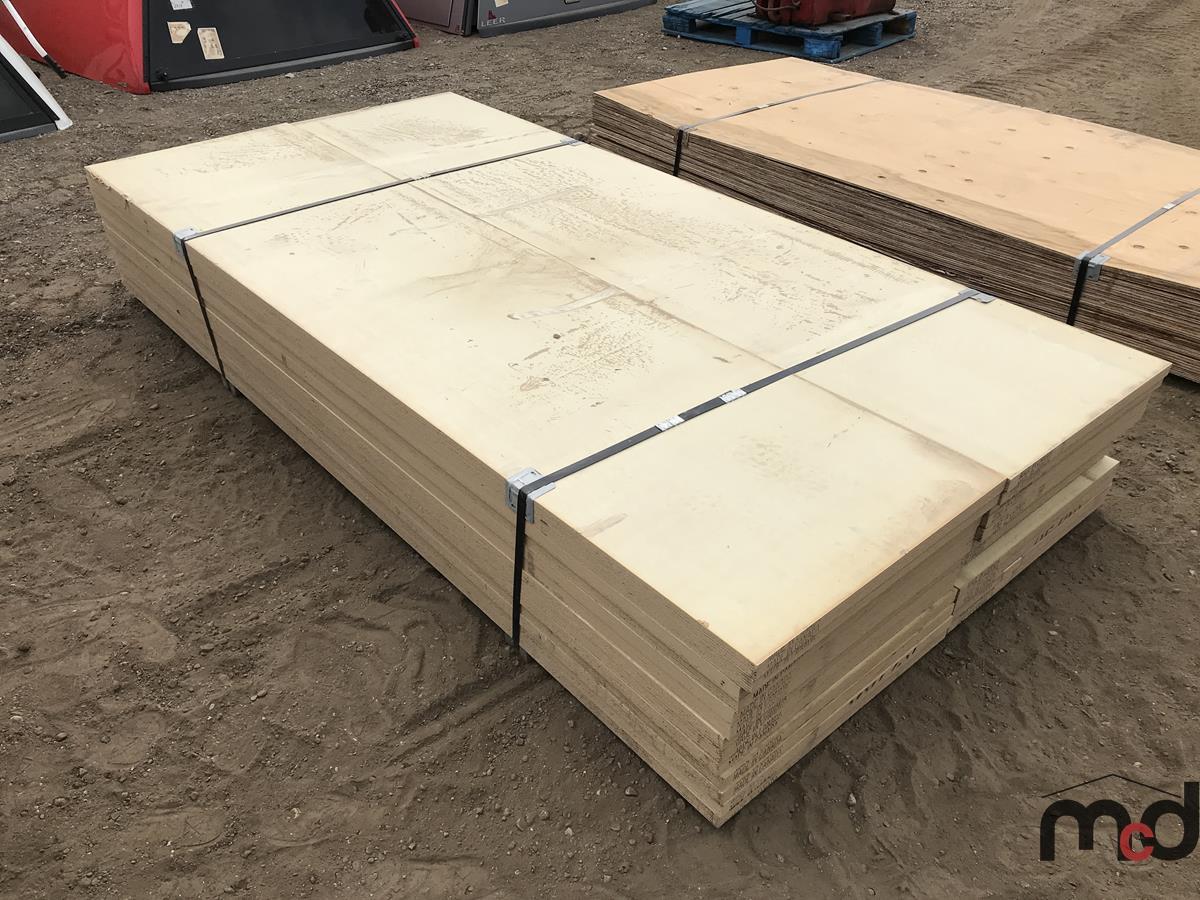 Quantity of (26) 1 1/8" 2' x 8' Overlay 2-Sides 11-Ply Non-Stamped Plywood