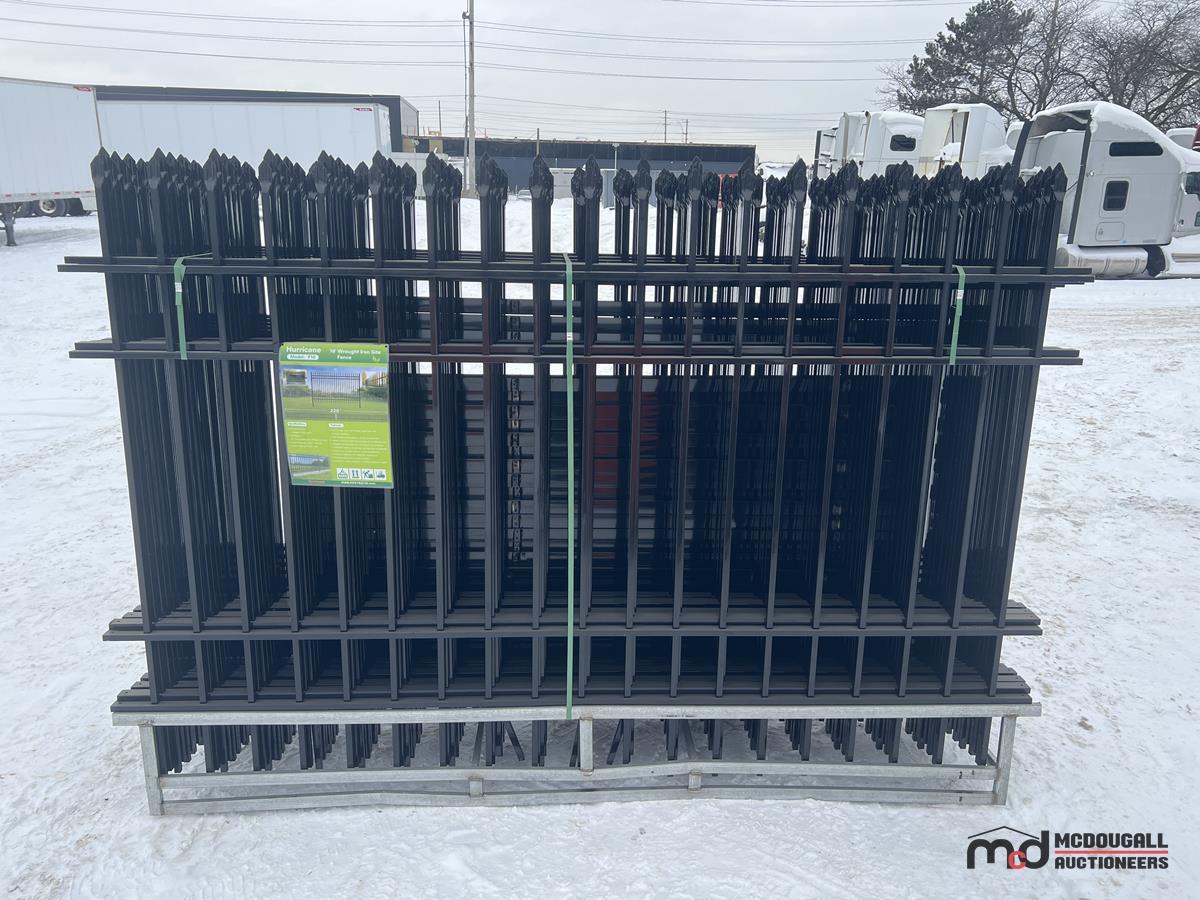 (22) Panels of Hurricane F10 Iron Fencing (10'L x 7'H)