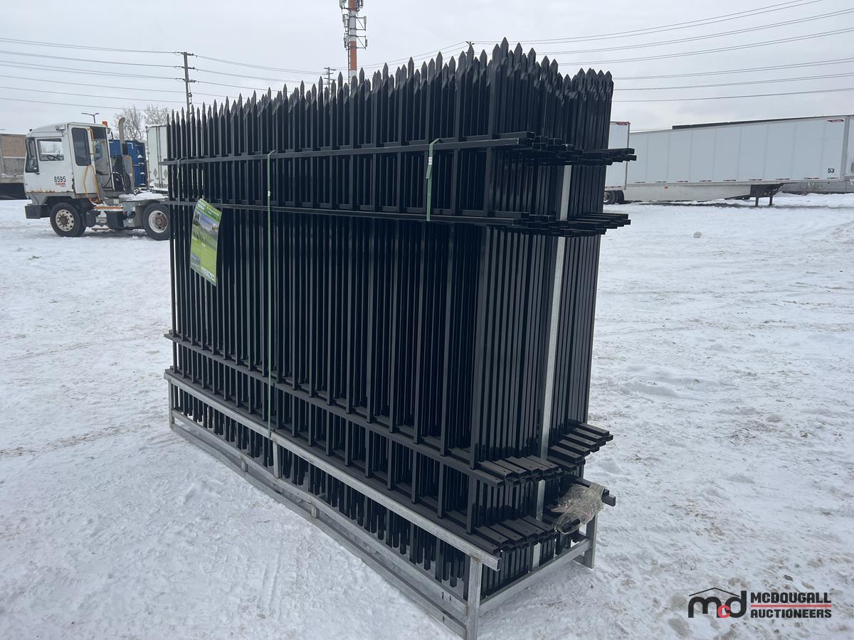 (22) Panels of Hurricane F10 Iron Fencing (10'L x 7'H)