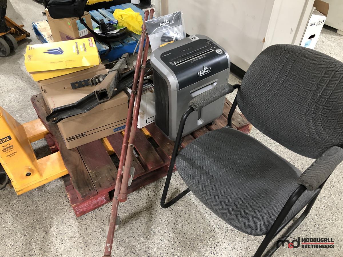 Paper Shredder, File Folders, Office Supplies, Coat Rack, Chair & More