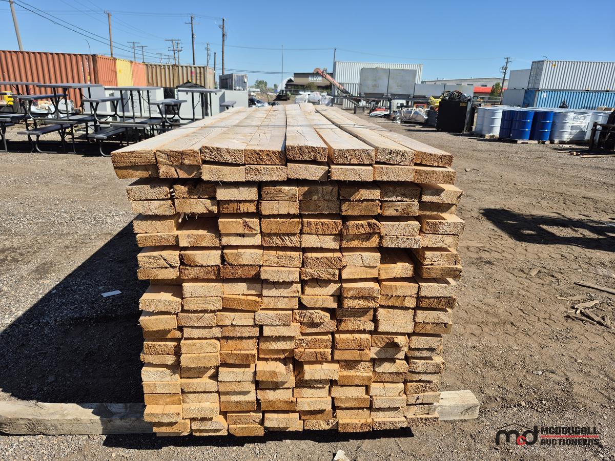 Approx. (160) Pieces of Untreated Spruce Rough Cut Lumber 2x6x12