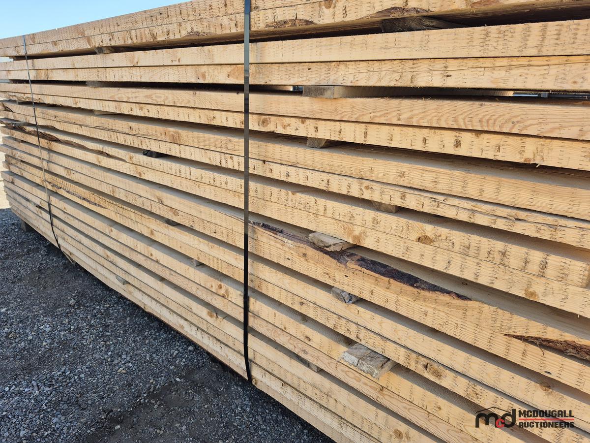 Approx. (160) Pieces of Untreated Spruce Rough Cut Lumber 2x6x12
