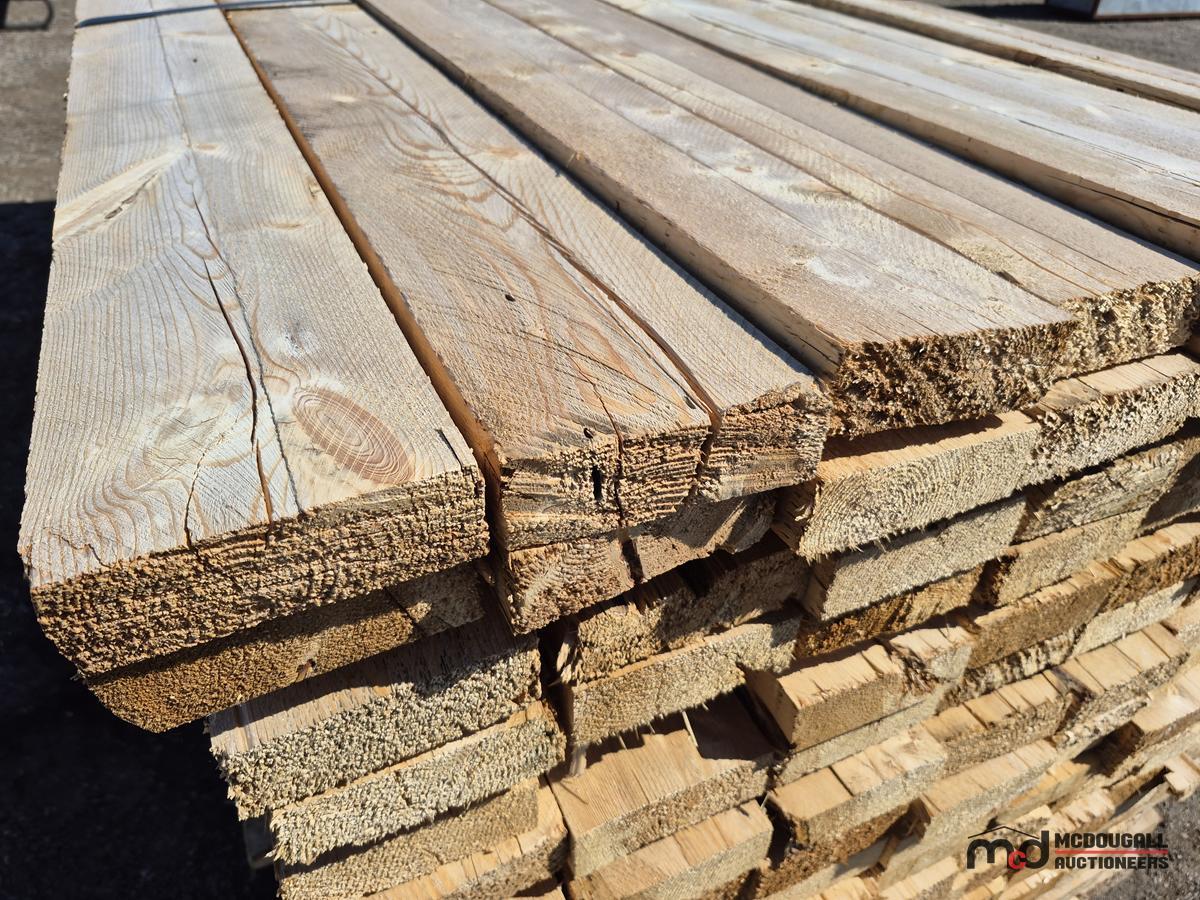 Approx. (160) Pieces of Untreated Spruce Rough Cut Lumber 2x6x12