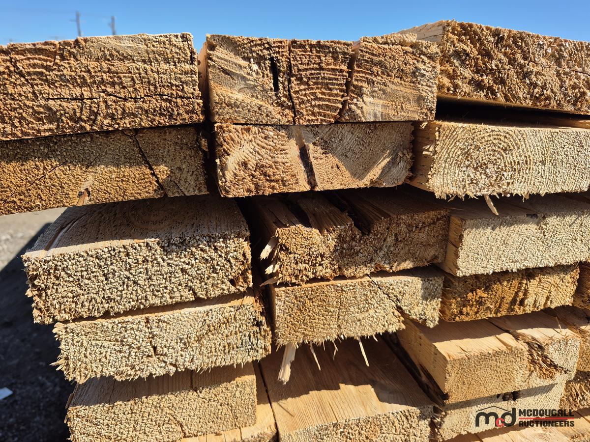 Approx. (160) Pieces of Untreated Spruce Rough Cut Lumber 2x6x12