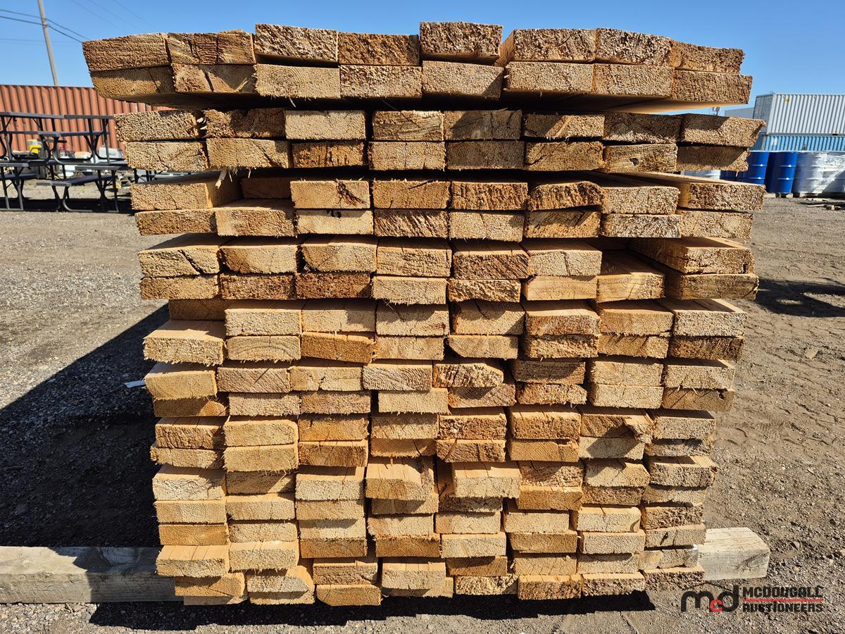 Approx. (160) Pieces of Untreated Spruce Rough Cut Lumber 2x6x12