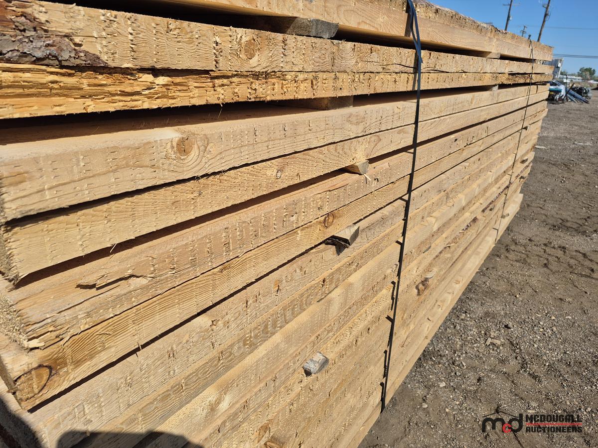 Approx. (160) Pieces of Untreated Spruce Rough Cut Lumber 2x6x12