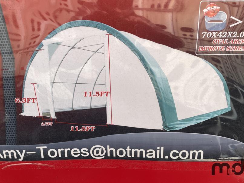 Golden Mount PE Fabric Coverall Building (30'W x 40'L x 15'H)