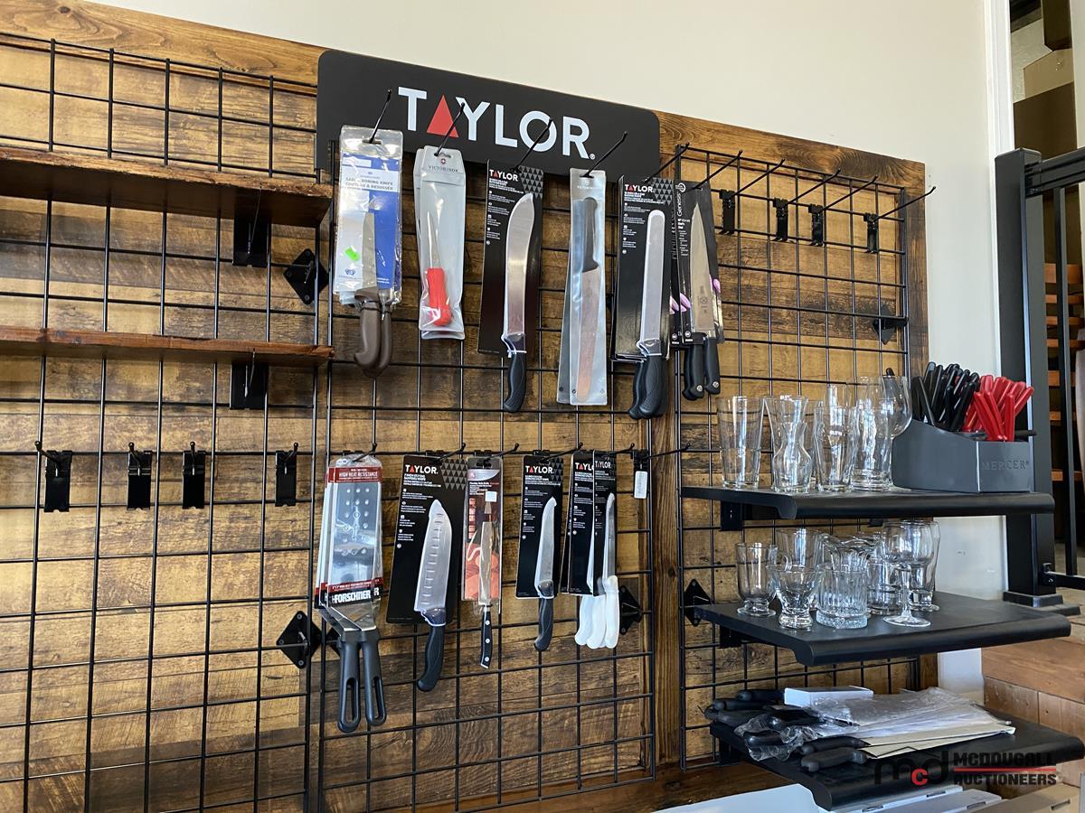Assorted Taylor Knives, Glasses And More