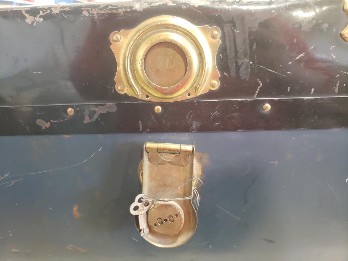 Empty Vintage Metal Storage Case