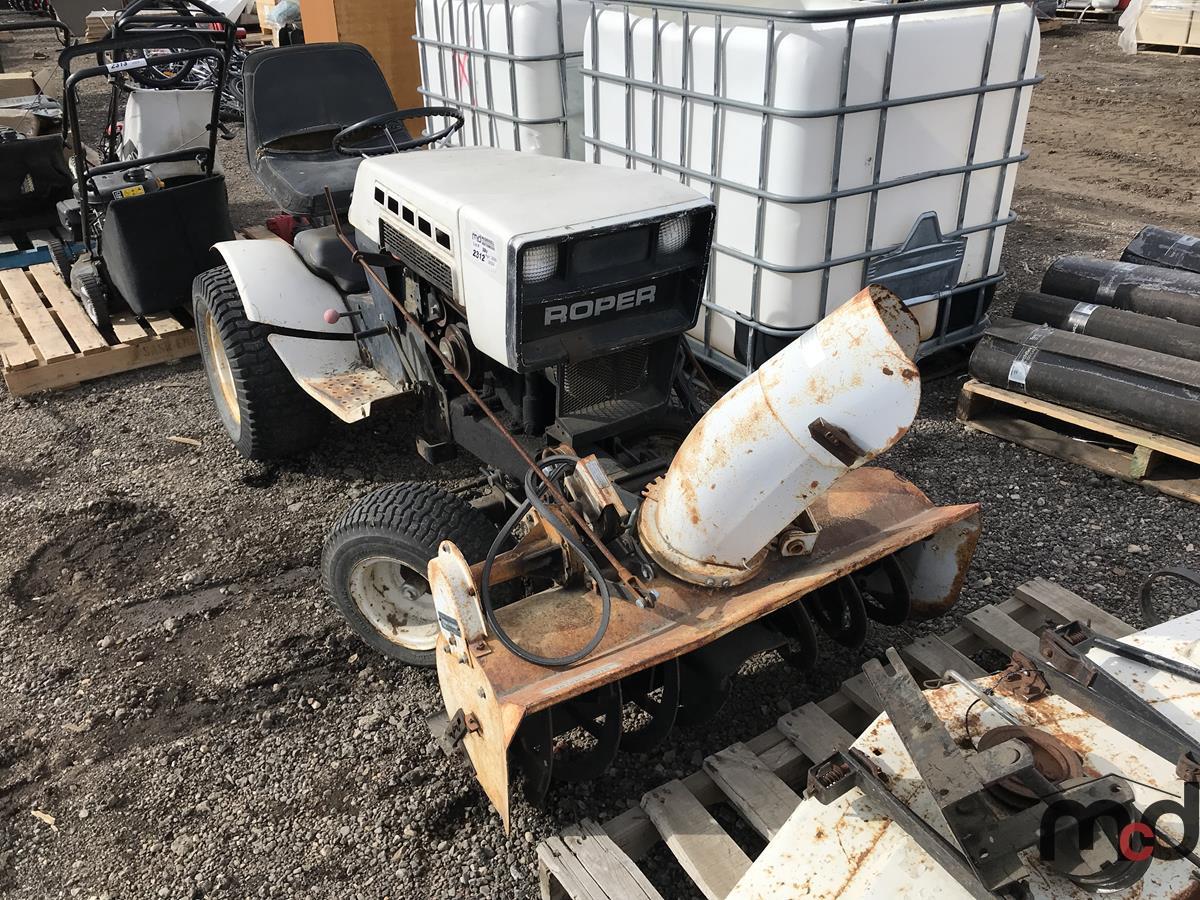 Roper Lawn Tractor w/ Snow Blower and Mower Attachments
