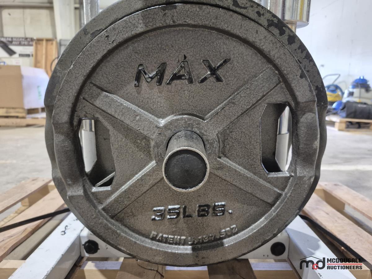 Body-Solid Plate Rack w/ Z Bars & (19) Plates