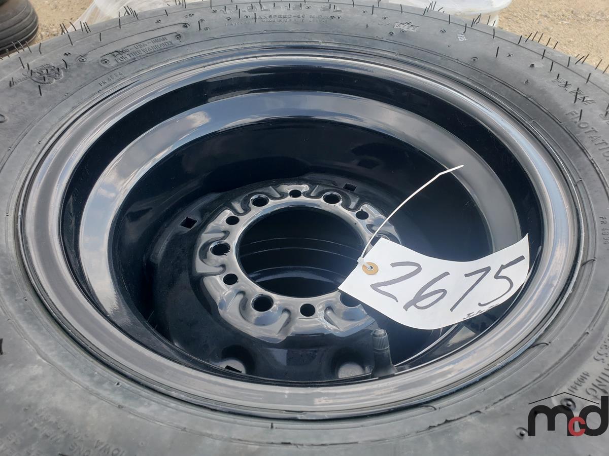 12.5L-15 Titan Implement Tire on Rim - Must Take 4 Times the Bid Price
