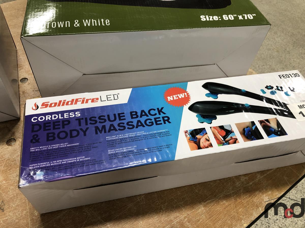 Heated Throw, Neck & Back Massager, 96-Pack AA Batteries & Back & Body ...