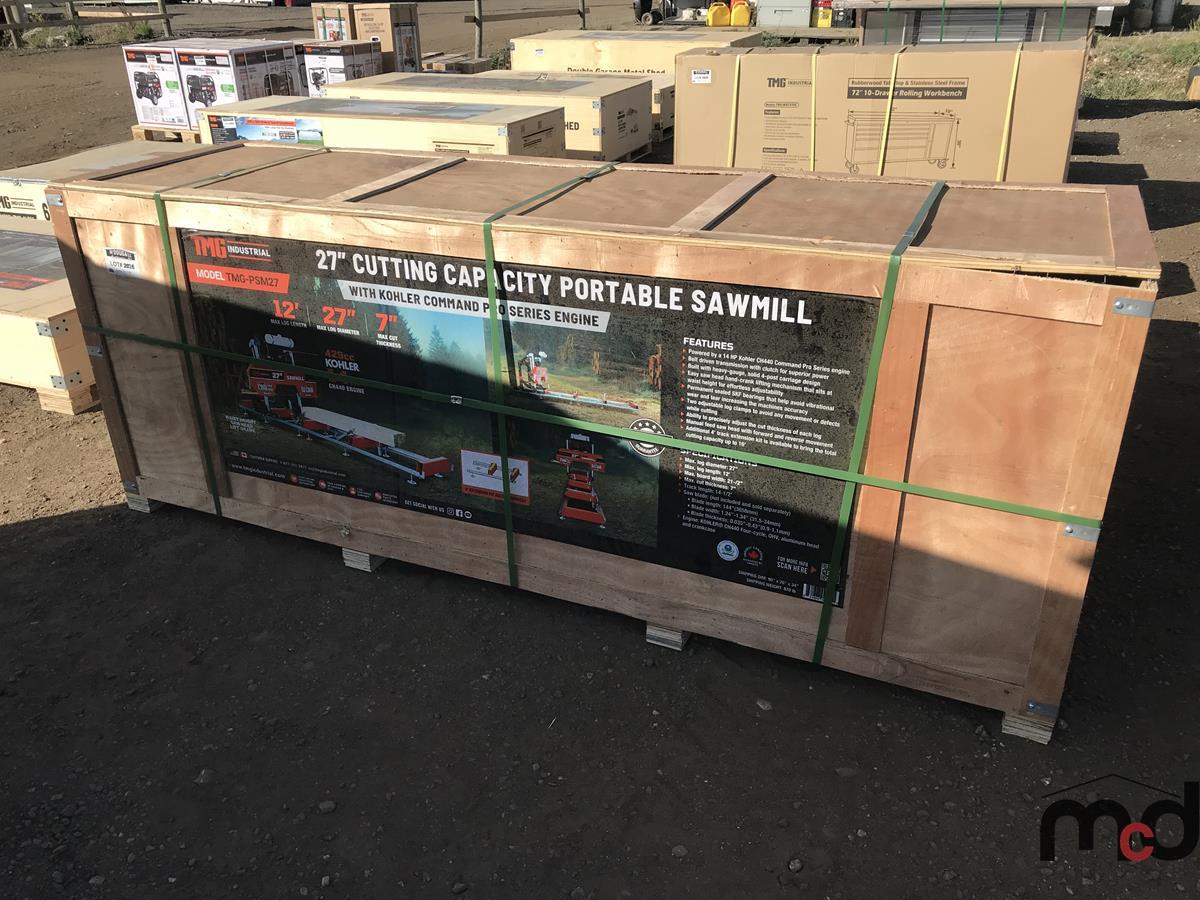 Unused TMG Industrial 27" Portable Sawmill (Crate Damage)