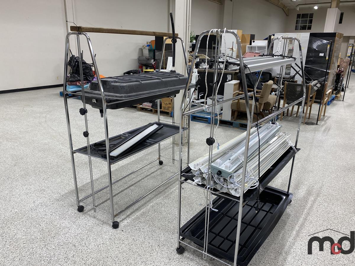 (2) Rolling Grow Carts