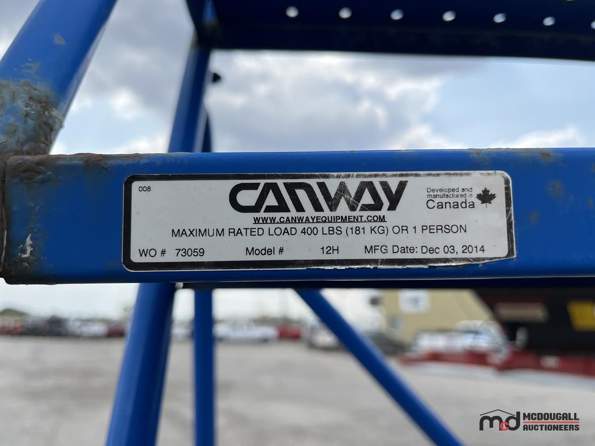 Canway 12 HP Rolling Safety Ladder (Damaged)