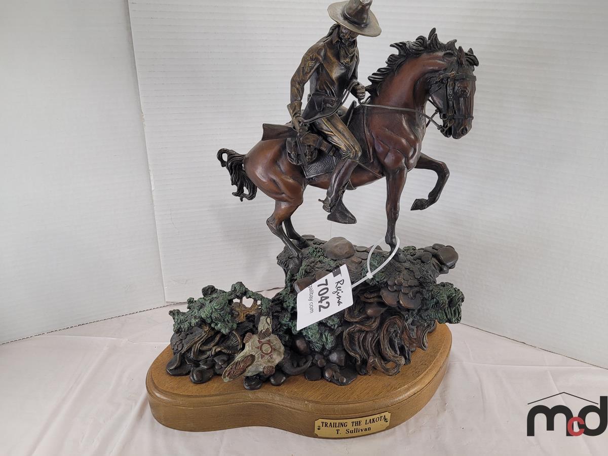 "Trailing the Lakota" - T. Sullivan '88 1/18 Bronze Sculpture