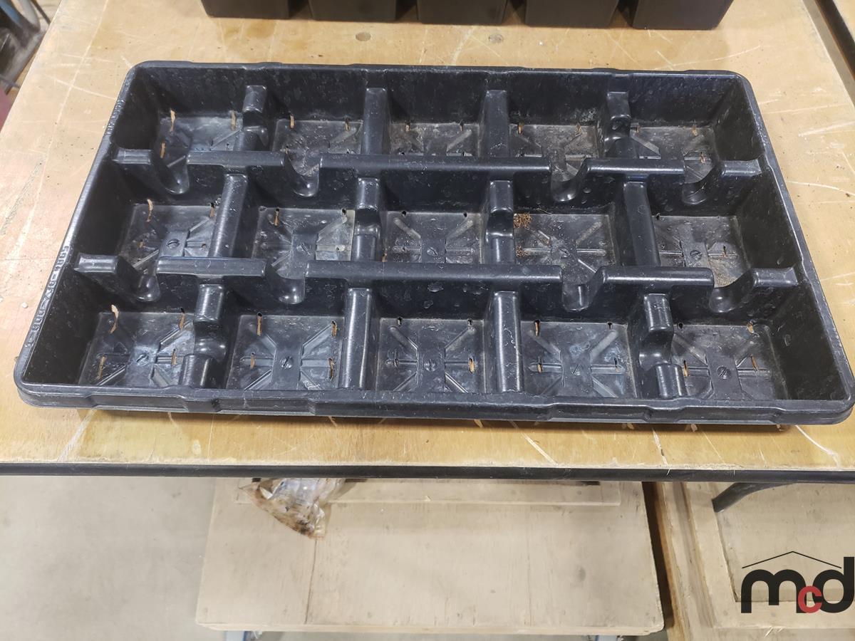 (Approx. 100) Stack of Plastic Fifteen Slot Seed Growth Trays