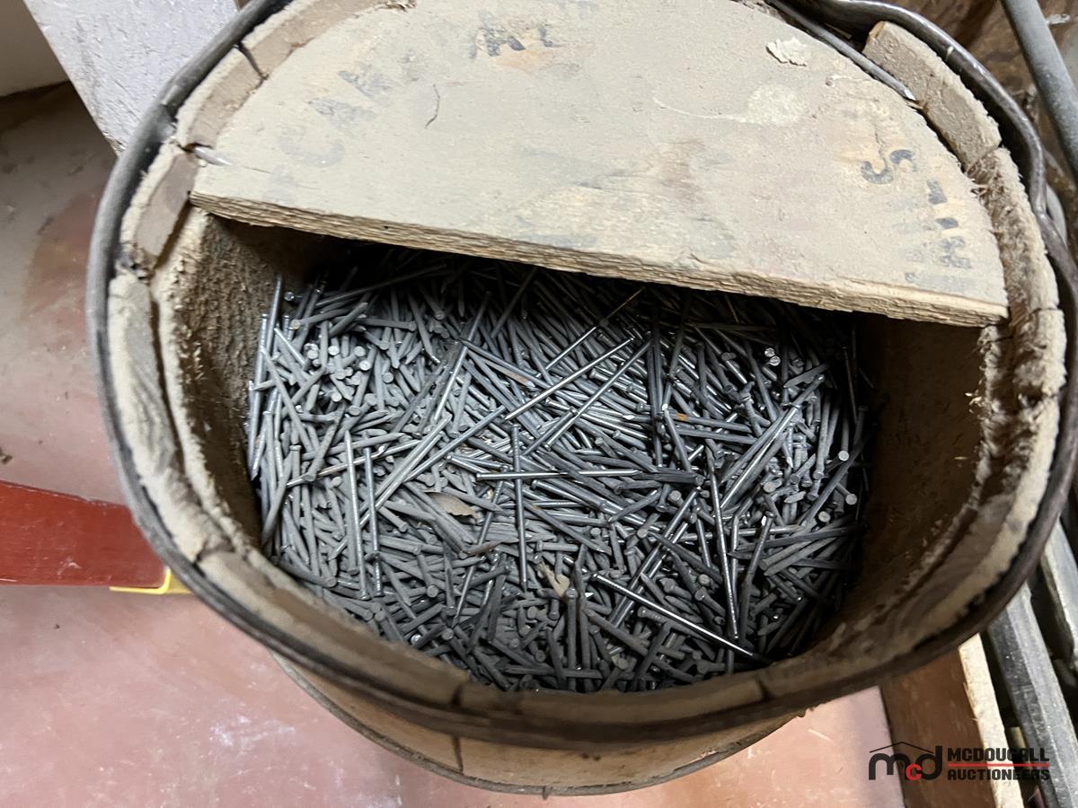 Contents on Shelves, Ladder, Barrel of Nails & More
