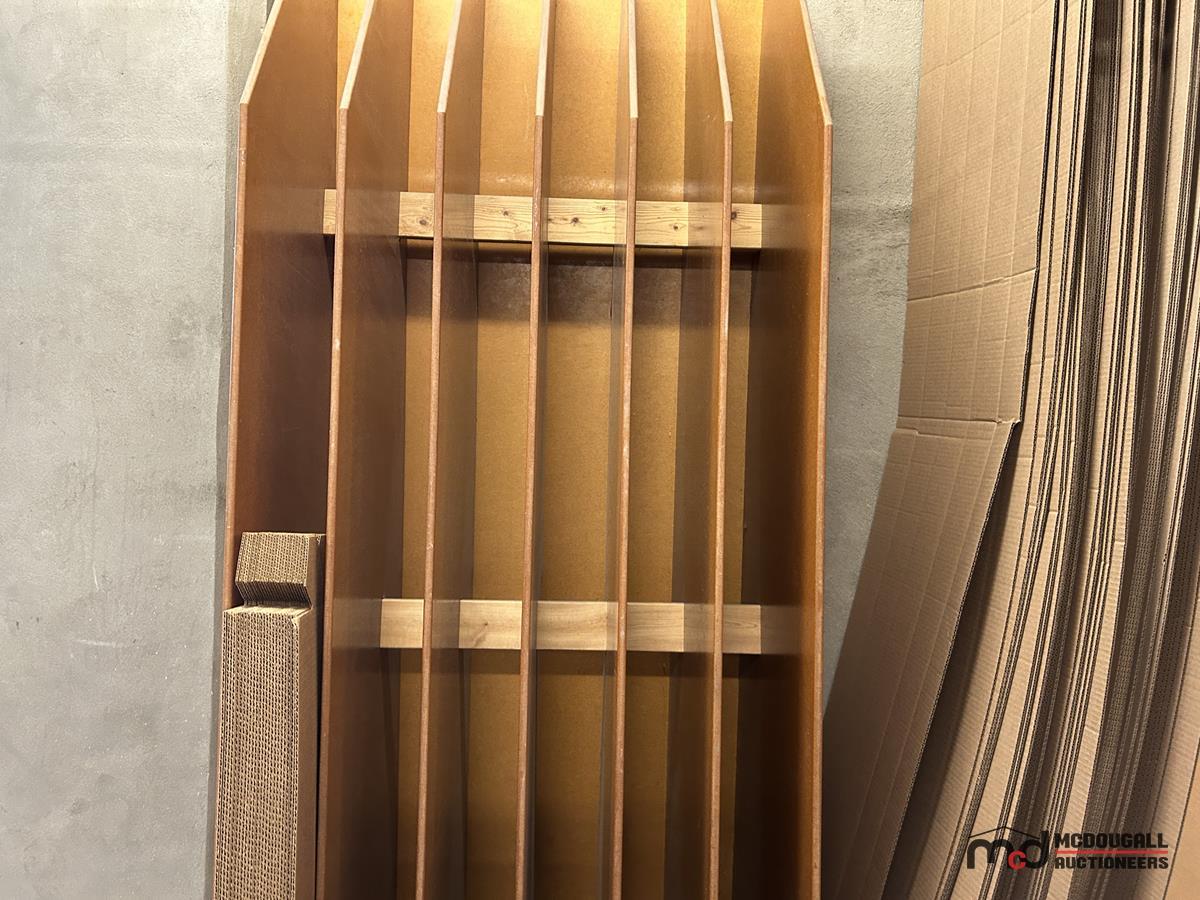 Wood Racks w/ Cardboard and Cut Offs