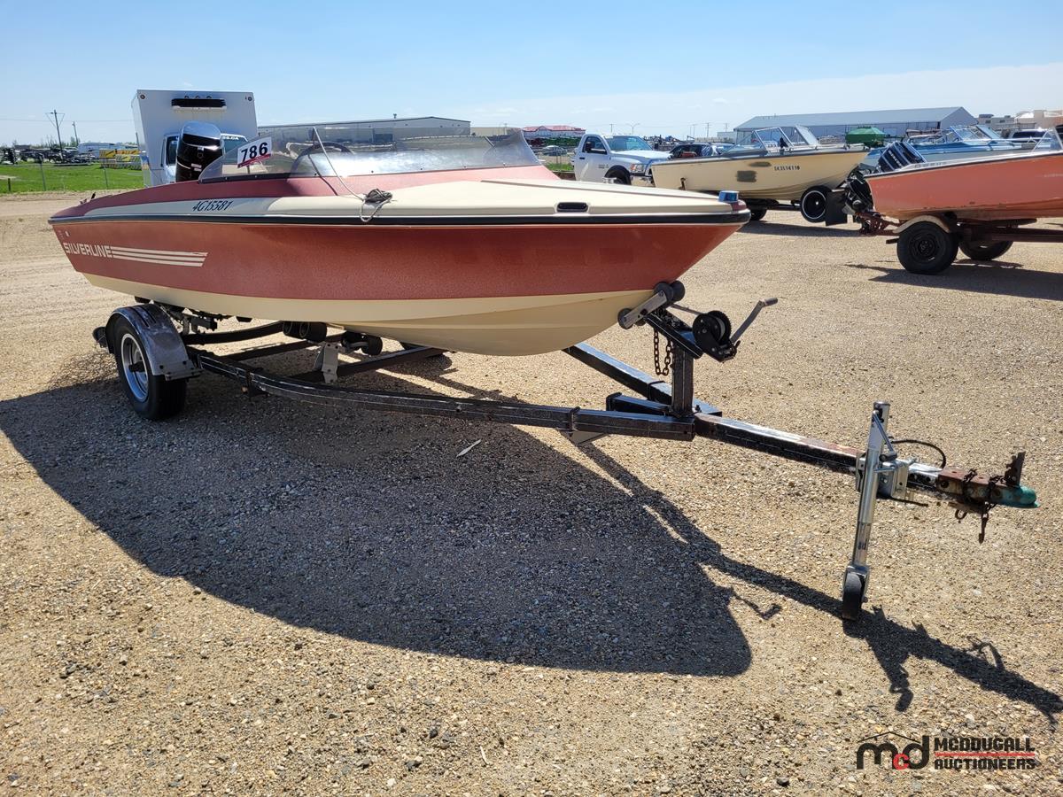 1980 Silverline Grenada 16' Boat w/ Homebuilt Boat Trailer (Non-Runner)