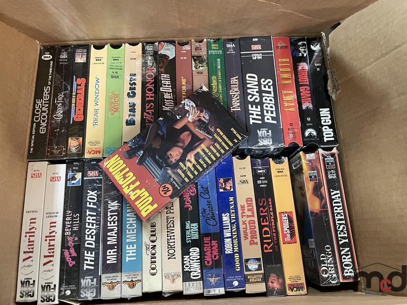 (4) Boxes of VHS Tapes/DVD Movies