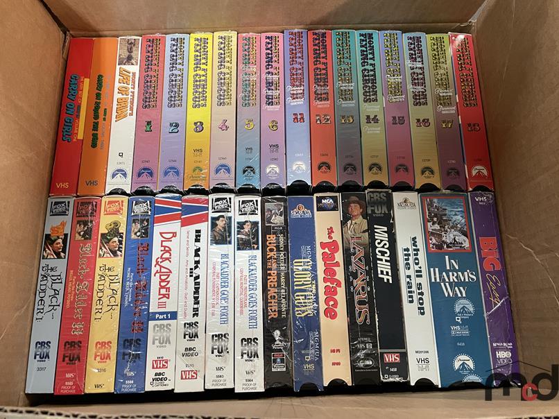 (4) Boxes of VHS Tapes/DVD Movies