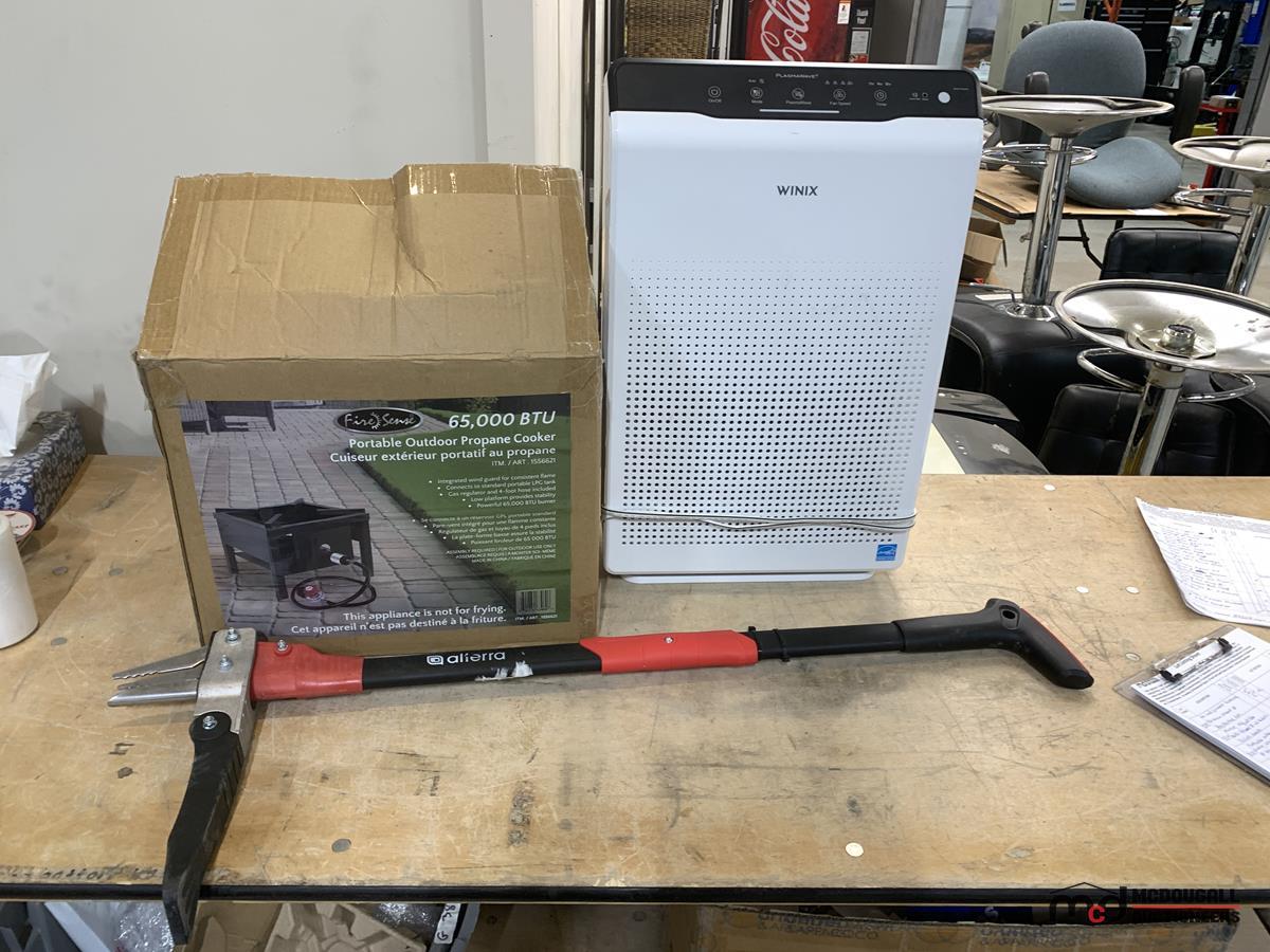 Portable Outdoor Propane Cooker, Winix Air Purifier & Alierra Garden Tool