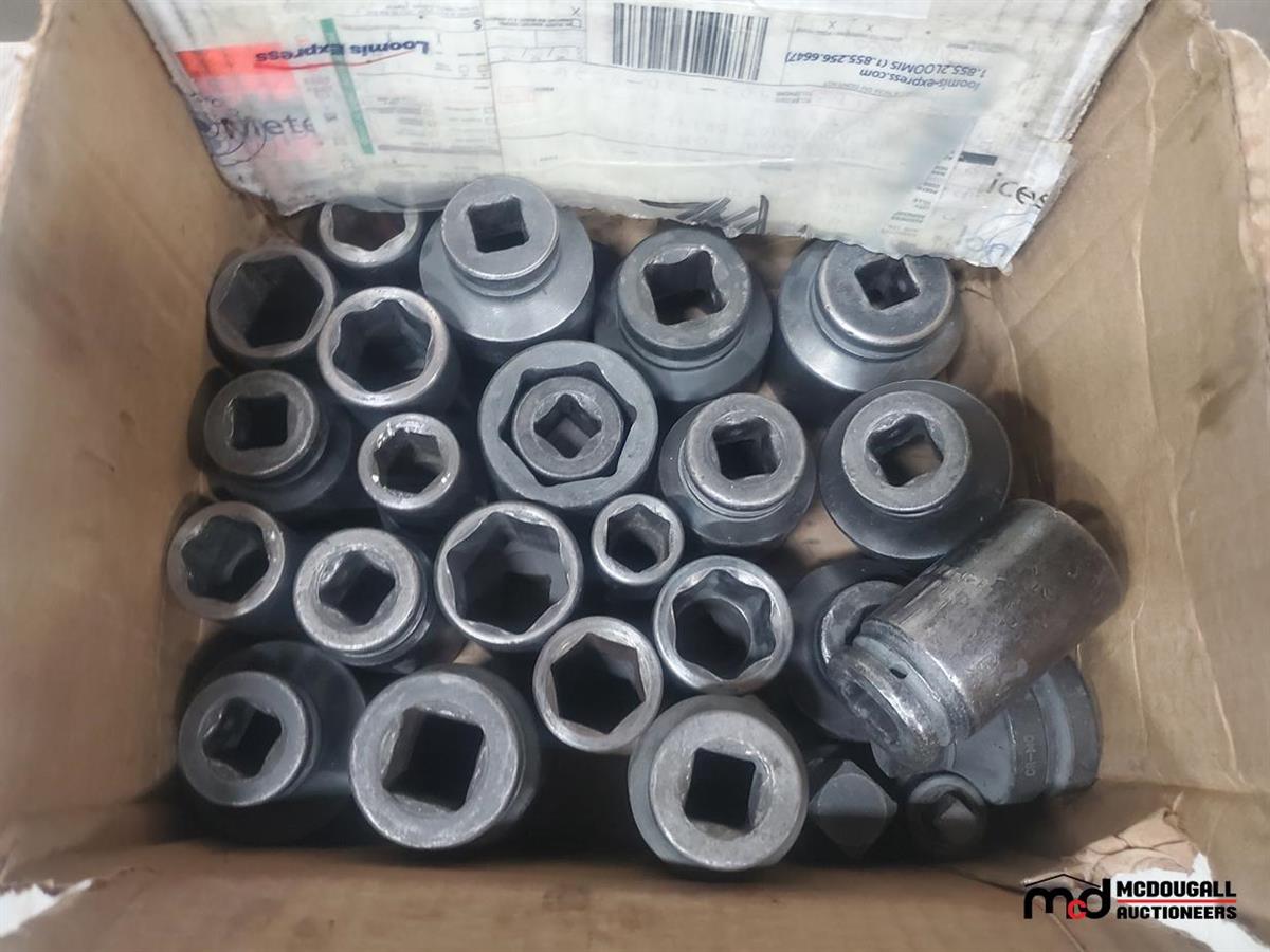 Various Sized Impact Sockets w/ Ratchets