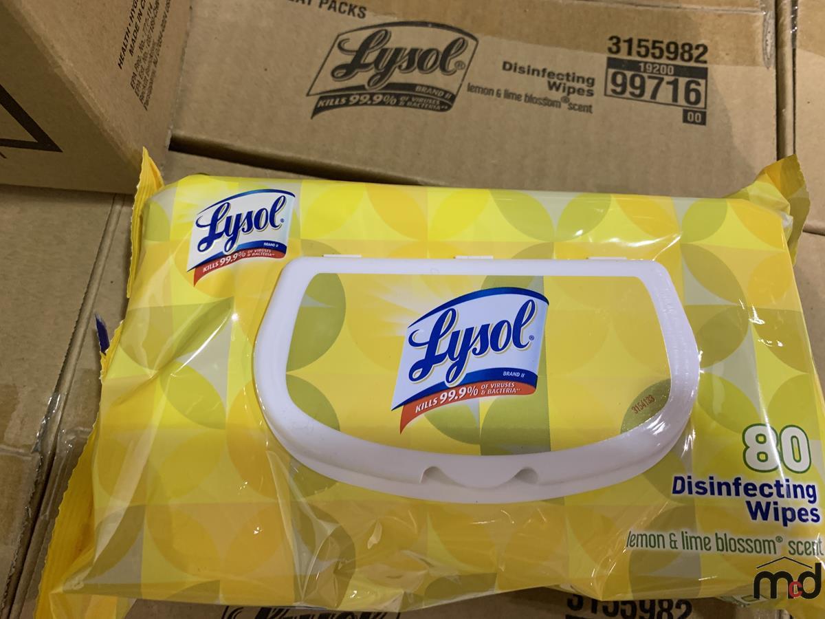 Partial Pallet of Lysol Disinfecting Wipes