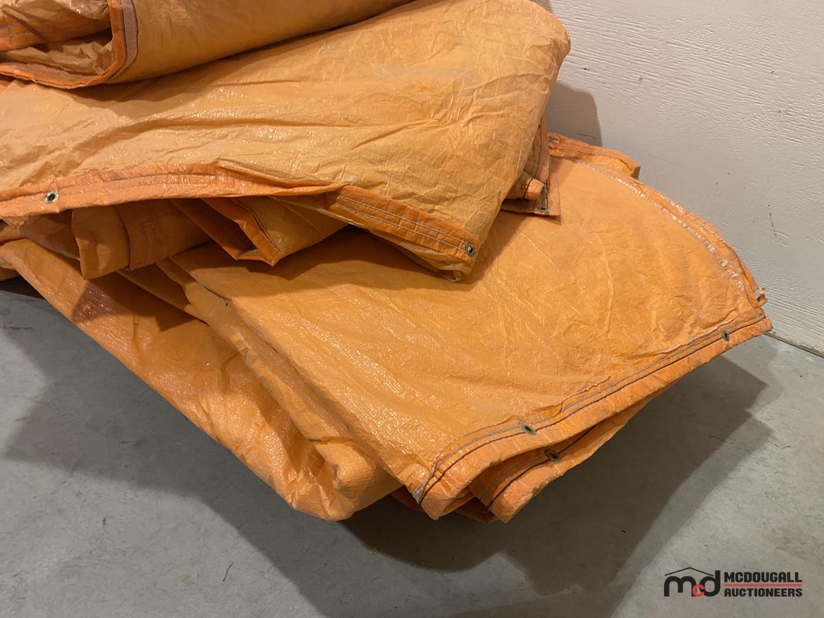 (5) Large Orange Tarps