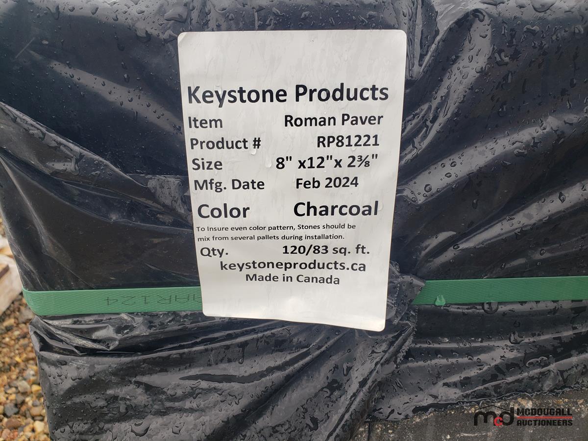 Keystone Products Roman Paver (8" x 12" x 2 3/8") Charcoal Colored ...