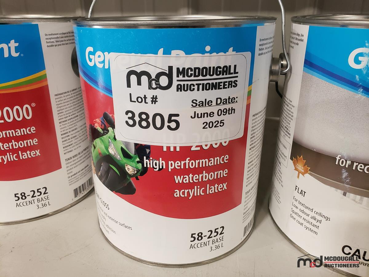 (3) Cans of HP200 Semi-Gloss High Performance Waterborne Acrylic Latex ...