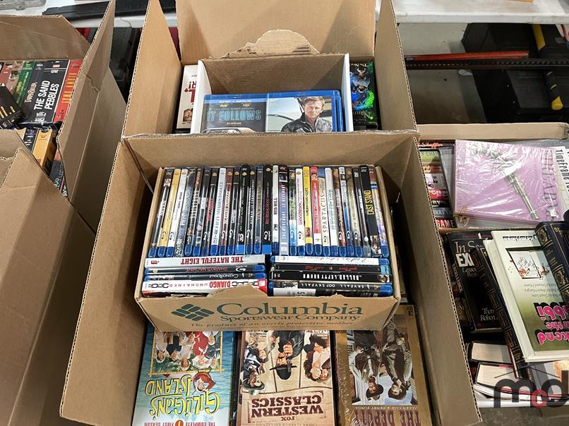 (2) Boxes of DVDs