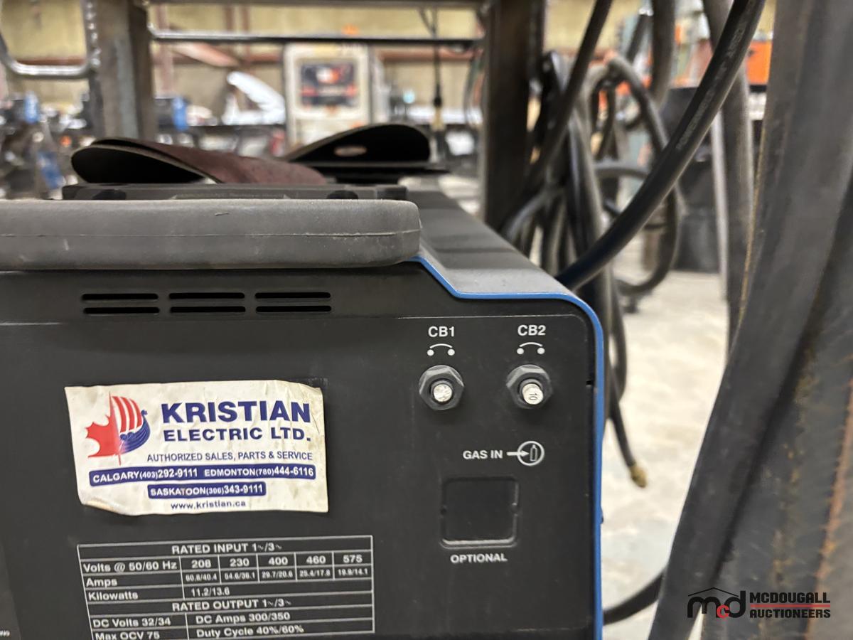 Miller XMT 350 Welder w/ 20 Series Wire Feeder & Cart