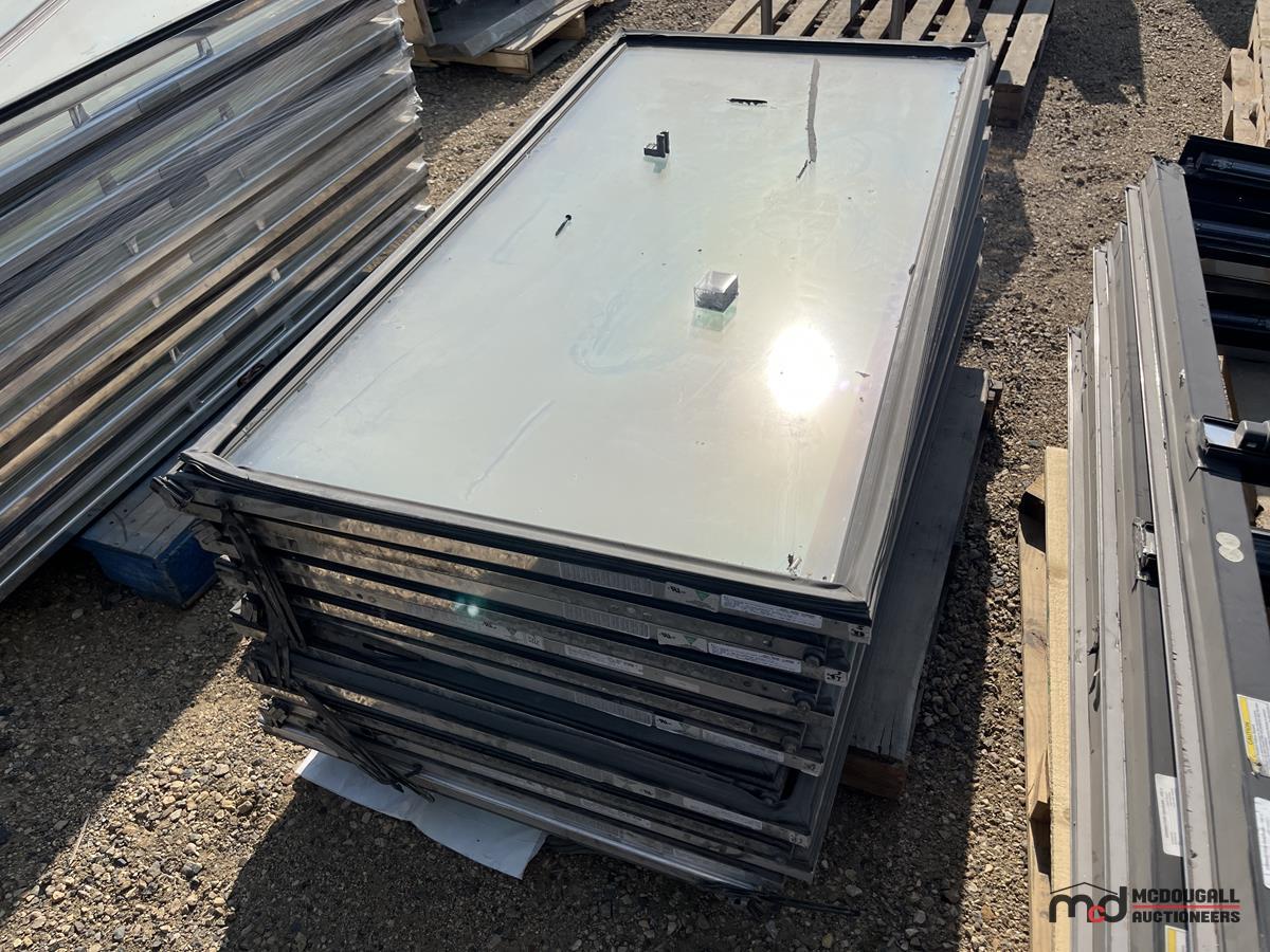(3) Pallets of Assorted Cooler Glass Doors and Frames