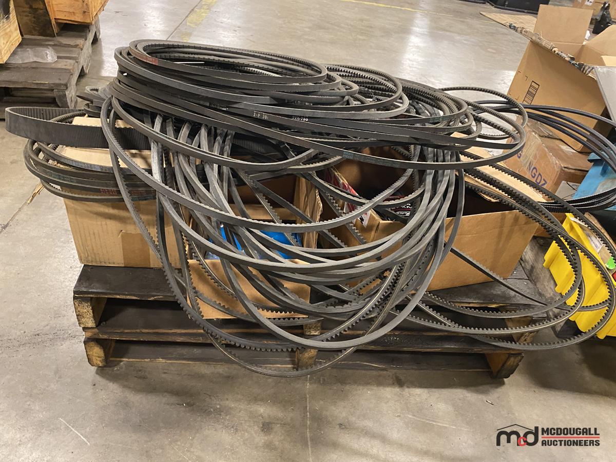 Pallet of Belts and Other Contents