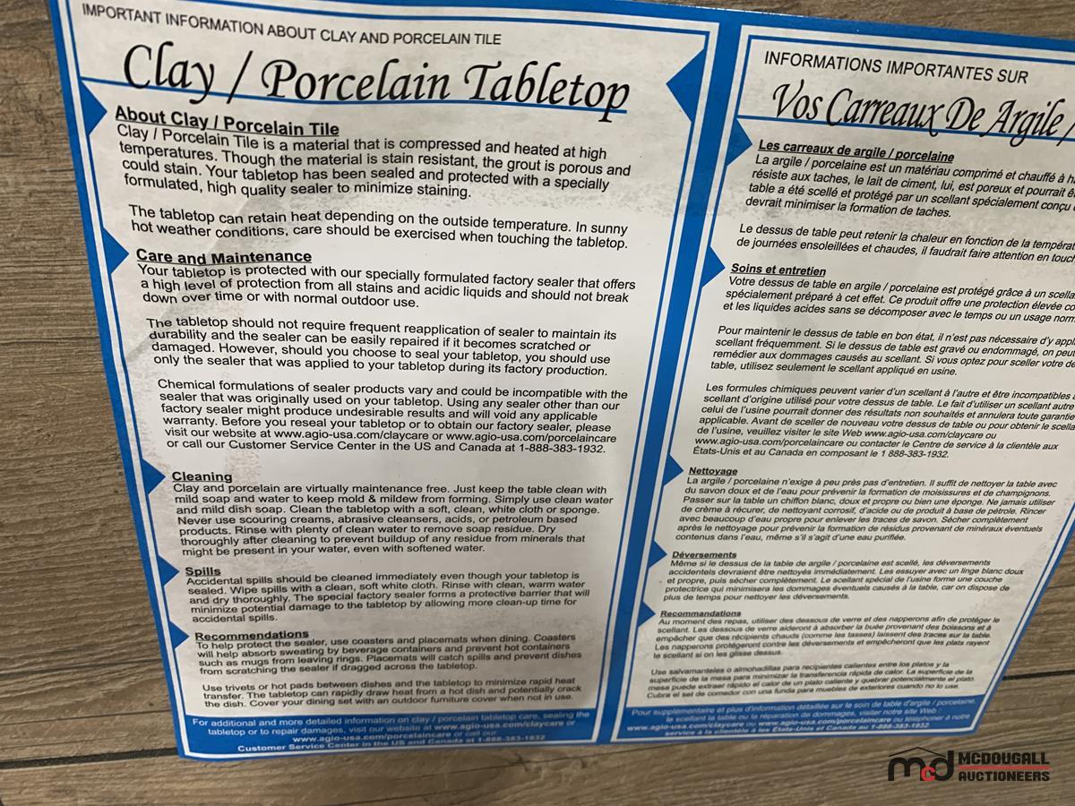 High Quality Porcelain & Clay Table Top (42"x80")