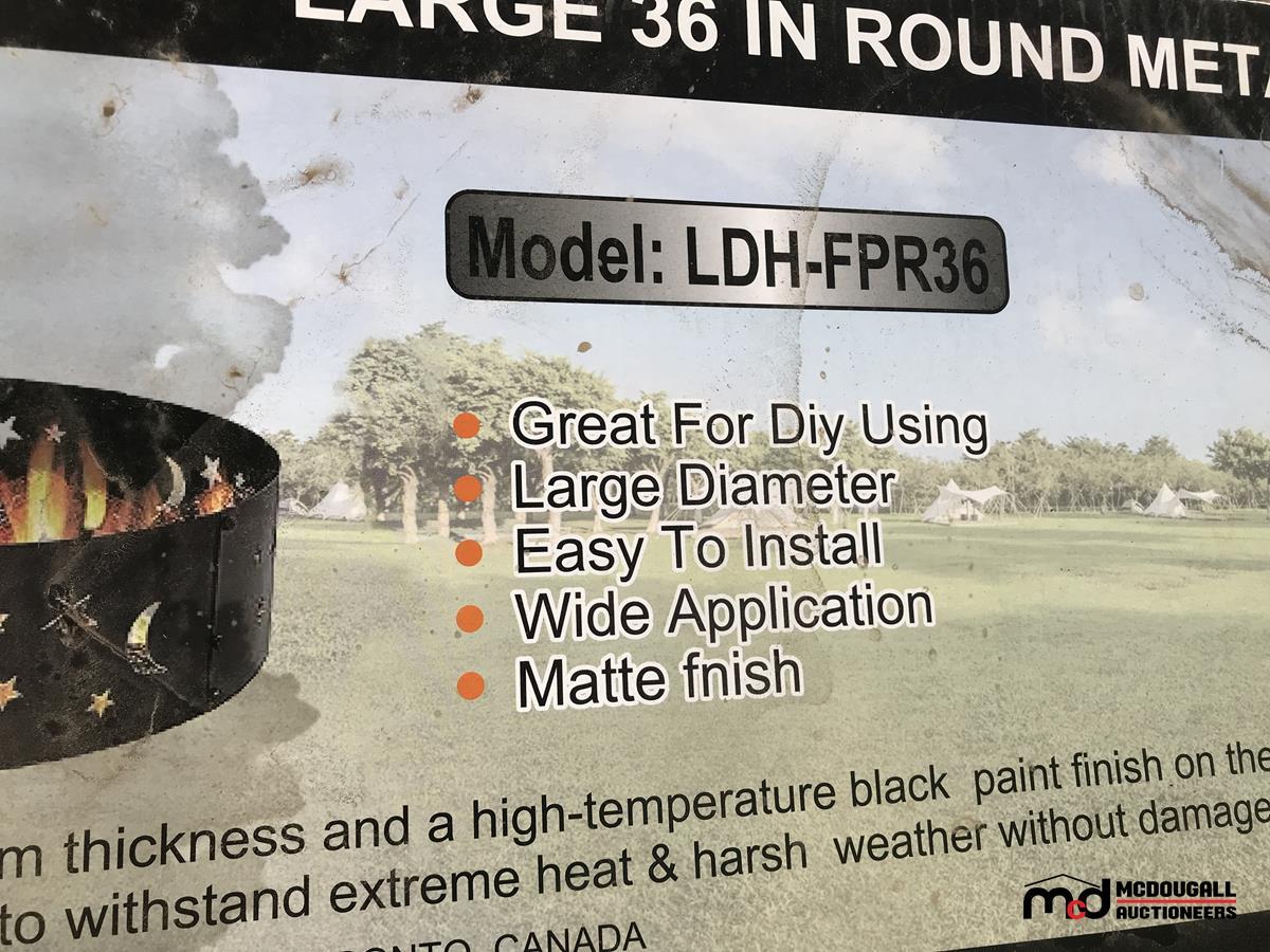 (3) Landhonor LDH-FPR36 Large 36'' Round Metal Fire Pit Ring