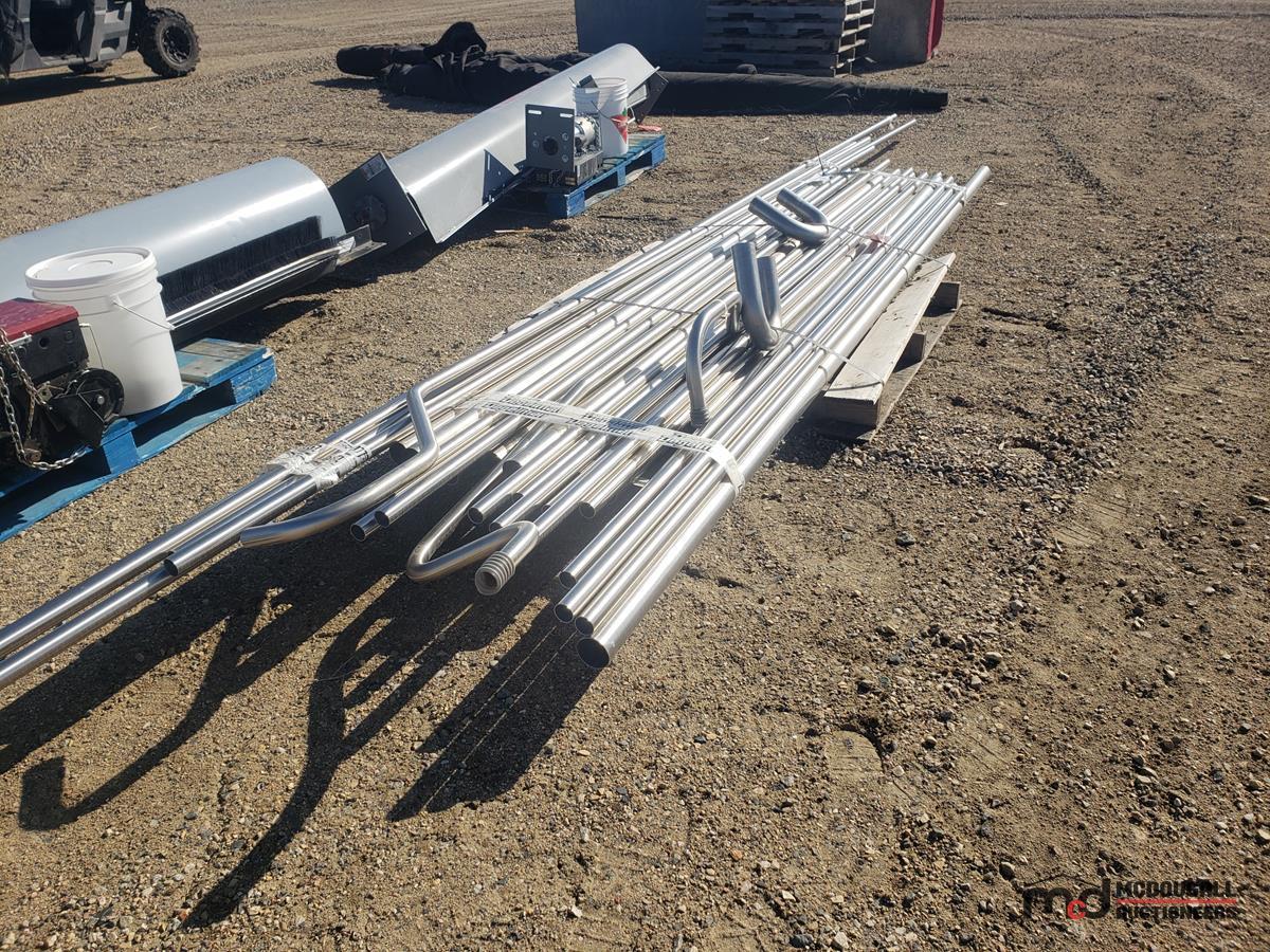 (1) Pallet of Stainless Steel Degelman Metal Pipes